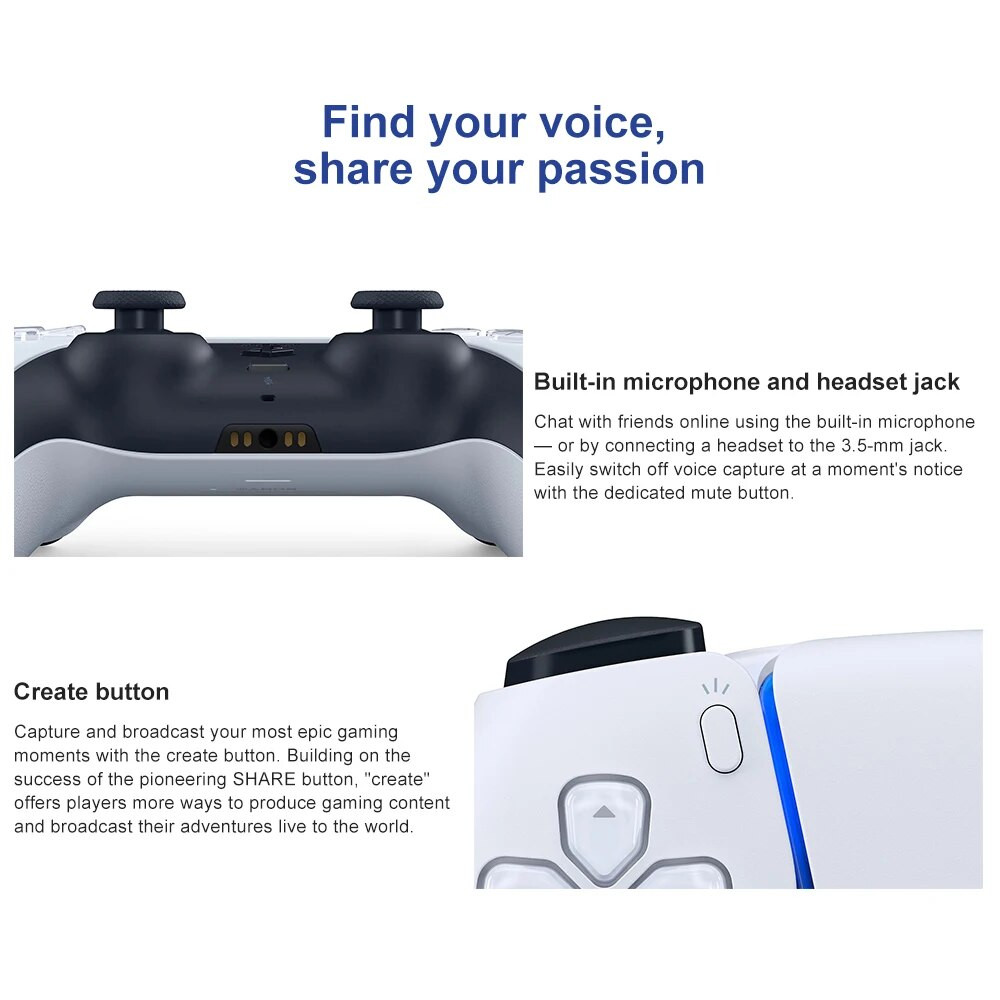 Sony PS5 Controller Original PlayStation 5 DualSense Wireless Gamepad ...