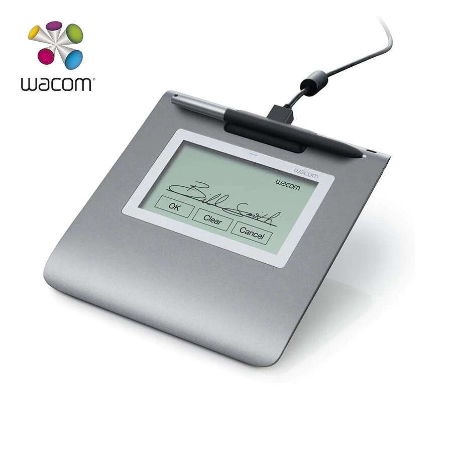 Wacom STU-430 Monochrome LCD Signature Pad Set 4.5 Inch Dark Gray 1 ...