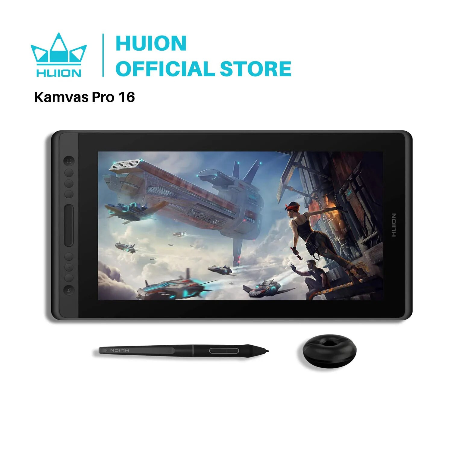 HUION KAMVAS Pro 22 Battery-Free Pen Display Monitor AG Glass Digital ...