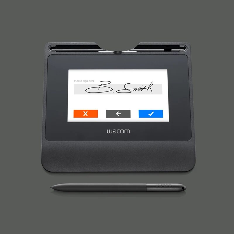 Wacom STU-430 Monochrome LCD Signature Pad Set 4.5 Inch Dark Gray 1 ...