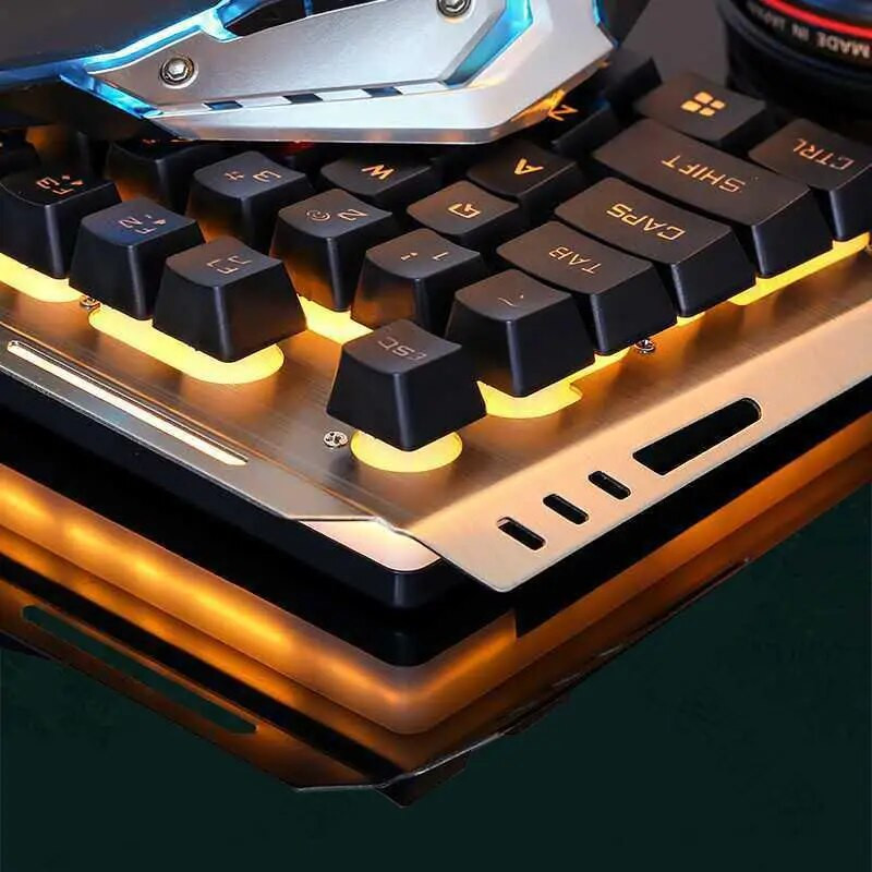 Ultimate Gaming with Mechanical Touch Keyboard and Mouse Set, Luminous ...