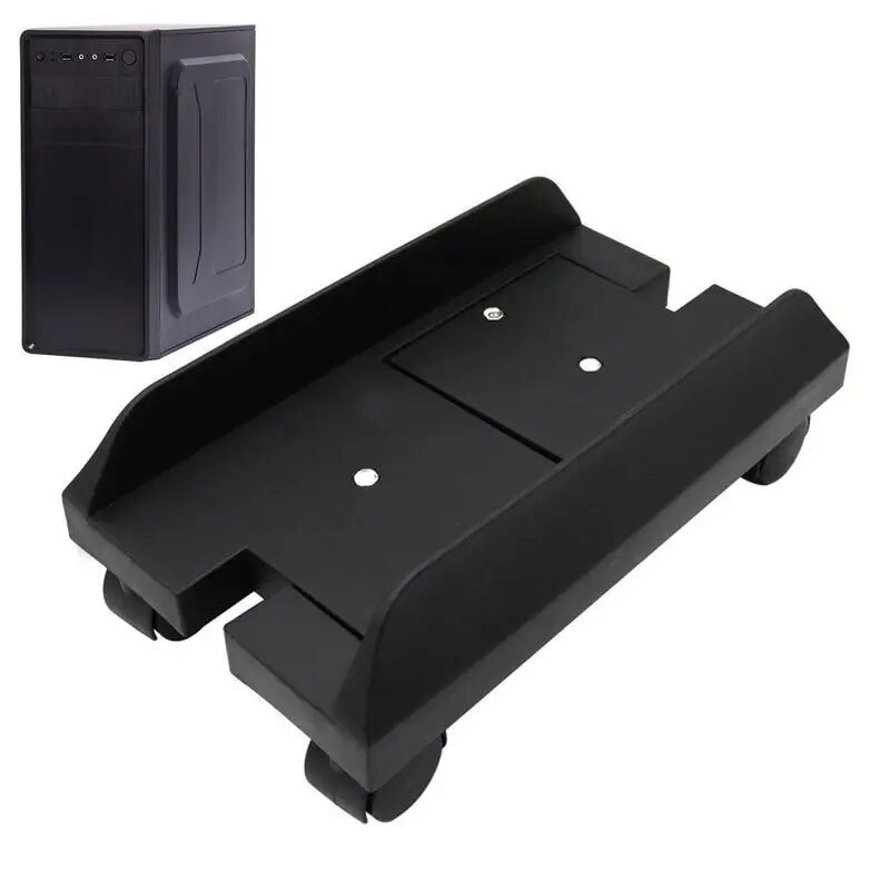 Mobile CPU Computer Tower Desktop Bracket with Rolling Caster Wheels ...