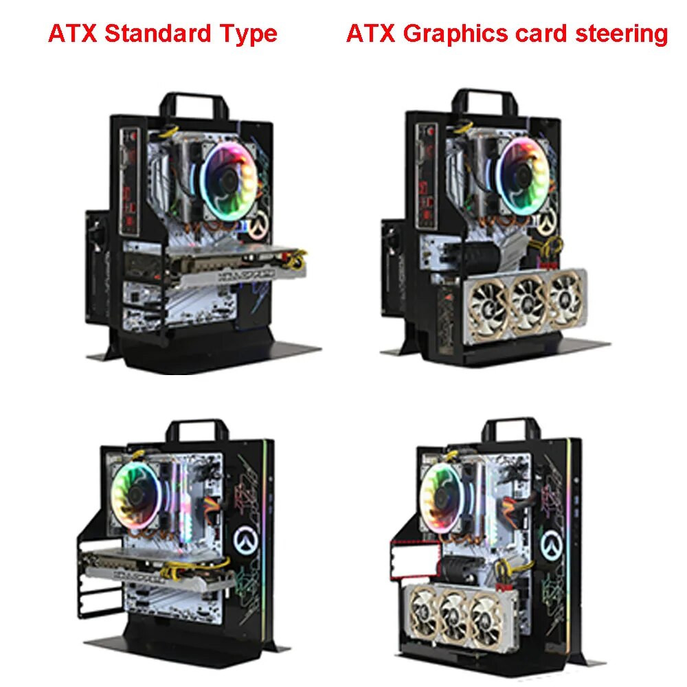 ATX Open Rack MATX ITX Case Handheld Portable Water Cooler Side ...