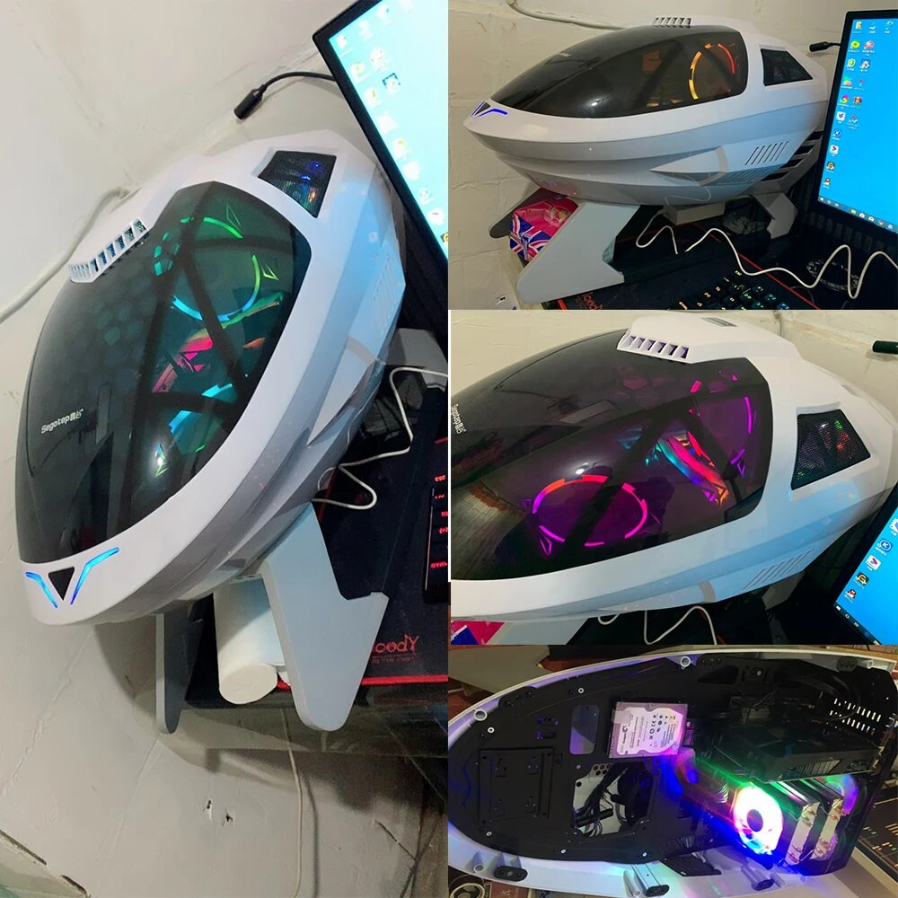 Special-Shaped Spaceship Micro ATX Computer Gaming Case With Projector ...