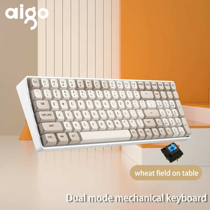 Aigo A100 Gaming Mechanical Keyboard 2.4G Wireless USB Type-c Wired ...