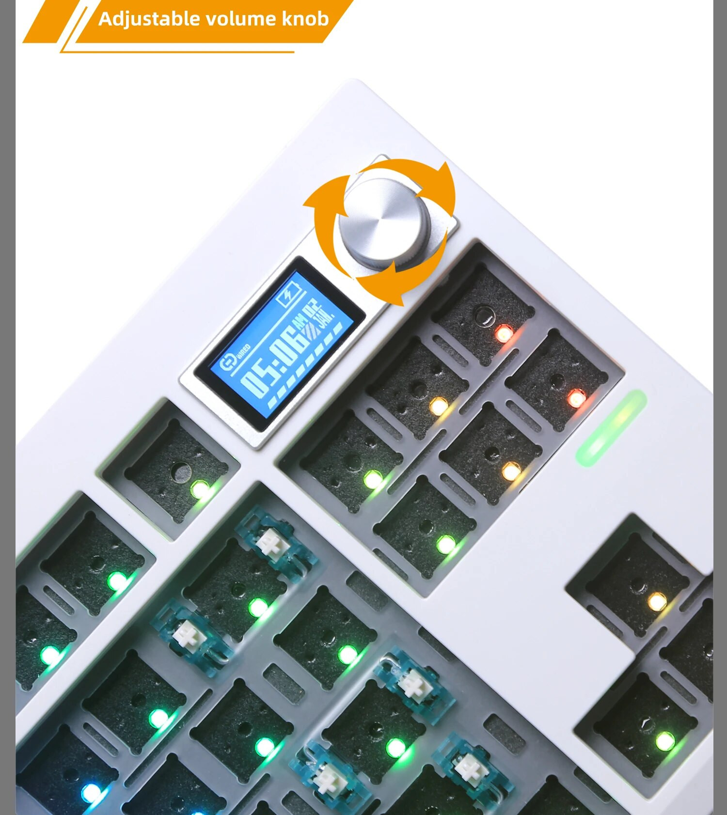 GMK87 Mechanical Keyboard KIT With Display Screen RGB Backlit Gasket ...