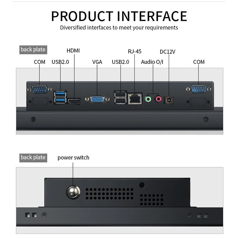 15"10"12 Inch Industrial All in One Mini PC 5th Gen core i5 Resistive ...