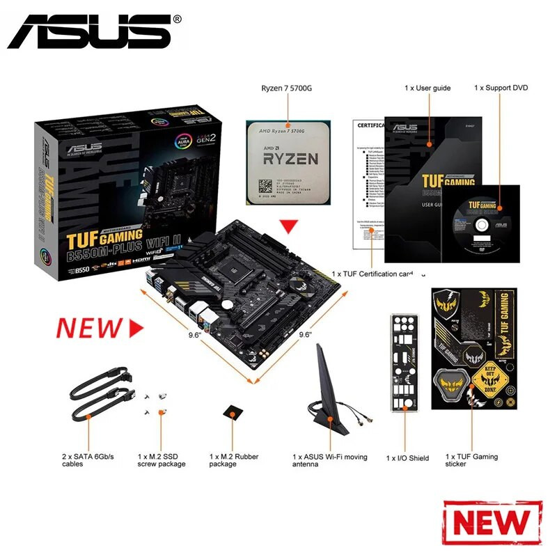 x570 Motherboard ASUS TUF GAMING X570-PLUS(WI-FI) AM4 DDR4 Support Kit ...