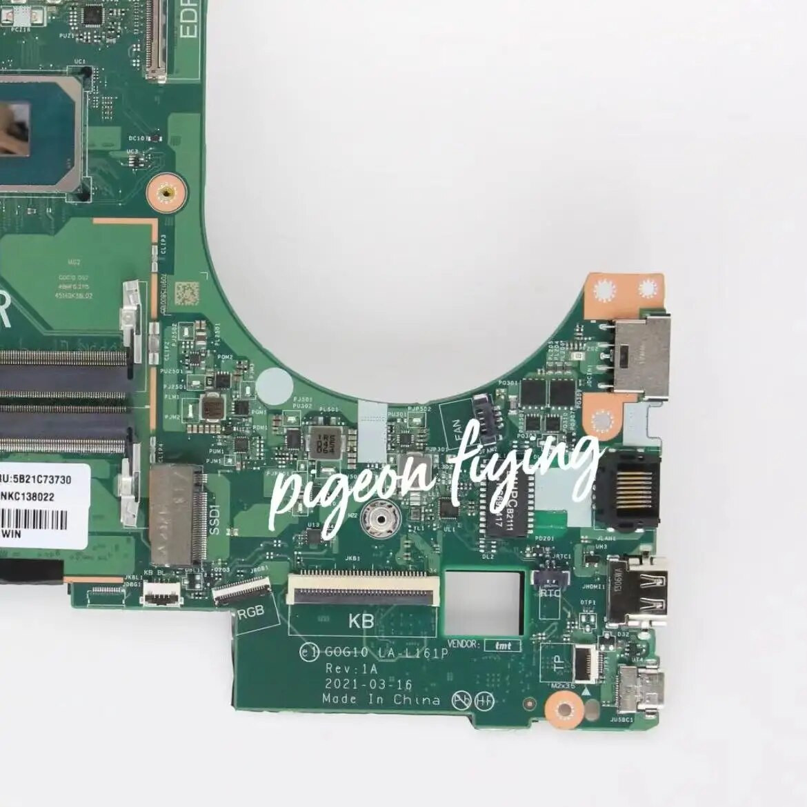 G0G10 LA-L161P Mainboard for IdeaPad Gaming 3-15IHU6 Laptop Motherboard ...
