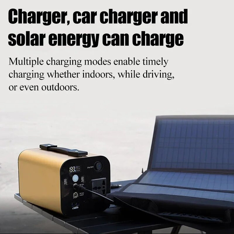 Large Capacity 200W Camping Portable Power Station Outage Emergency ...