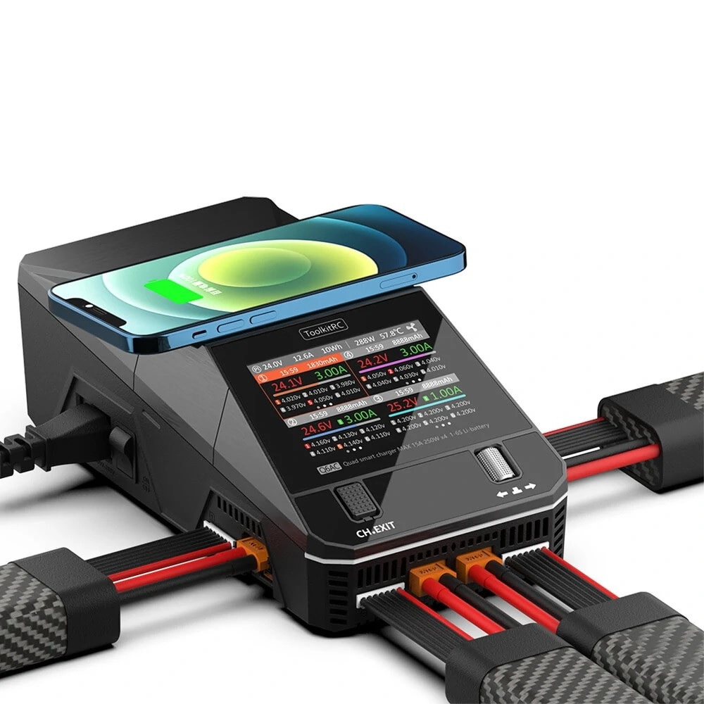ToolkitRC M6dac Dual Channel Smart Lipo Battery Charger Discharger AC ...