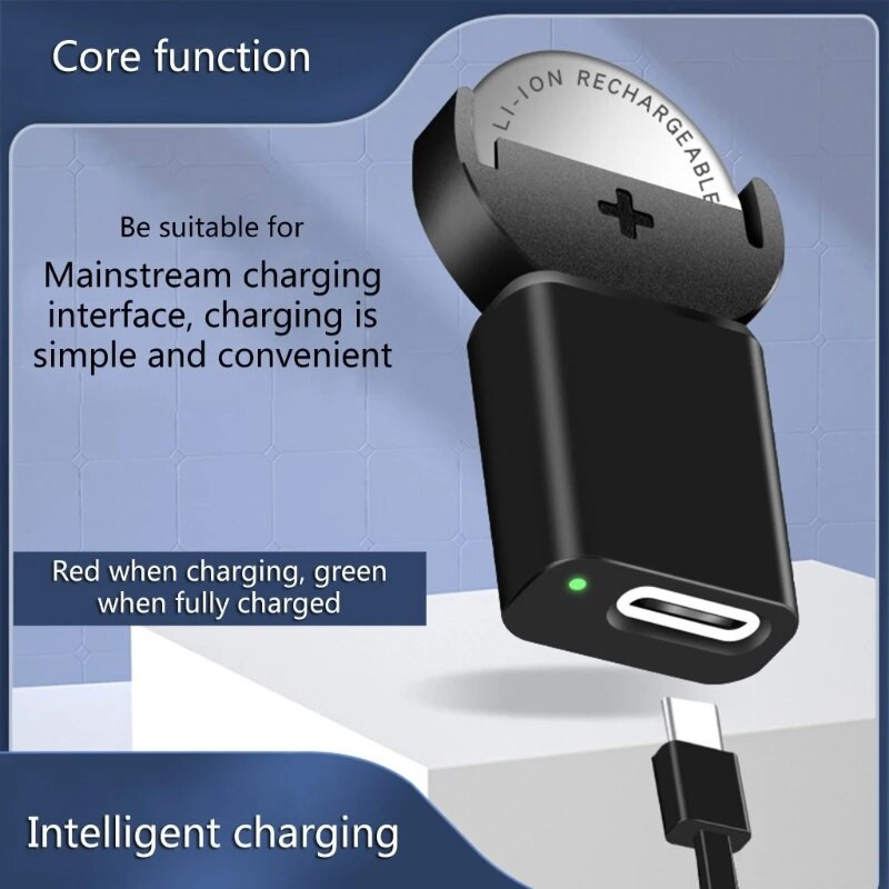 Type-C Plug Li-ion LIR2032 LIR2025 ML2032 ML2025 CR2032 Coin Button ...