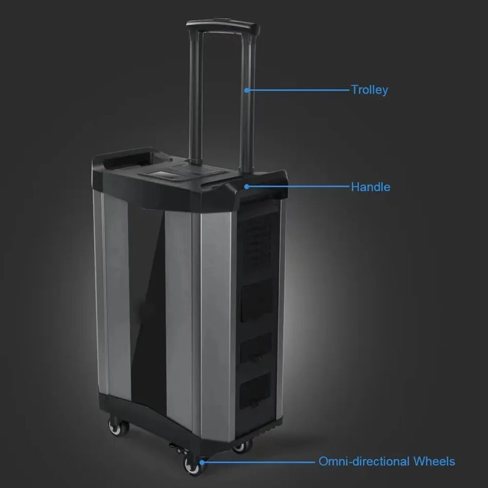2515Wh Portable Power Station Solar Generator 2000W LiFePO4 UPS Battery ...