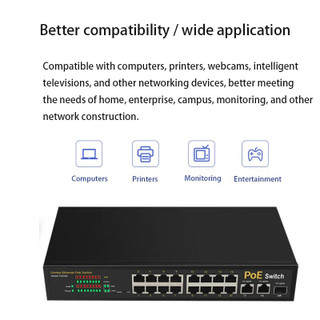 Game Loading Adapter gigabit POE switch Internet Splitter RJ45 Hub ...