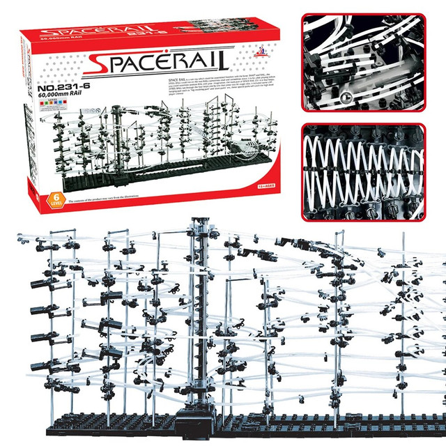 Spacerai Kid's Toys DIY Game Roller Coaster Maze Race Circuit Ball ...