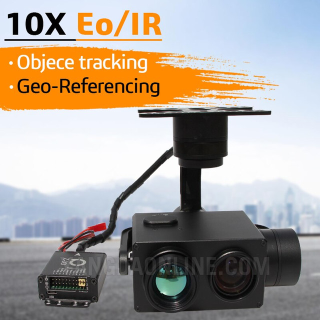 Drone Zoom Camera EO/IR Dual Sensor 10X Night Vision With Tracking And ...