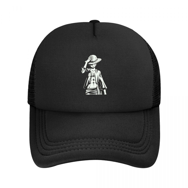 One Piece Luffy Anime Baseball Caps Mesh Hats Adjustable Outdoor Unisex ...