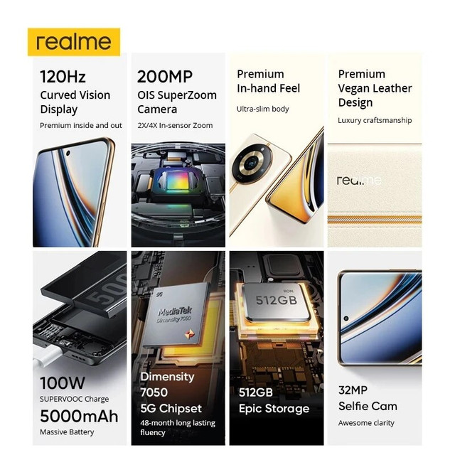 Original Global Version RU Version Realme 11 Pro Plus 5G MTK Dimensity ...
