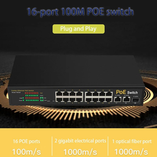 Game Loading Adapter gigabit POE switch Internet Splitter RJ45 Hub ...