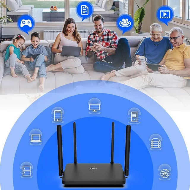 DBIT Wifi Router,AX1800 Wifi 6 Router 2.4GHz&5.8GHz Dual Band Gigabit ...