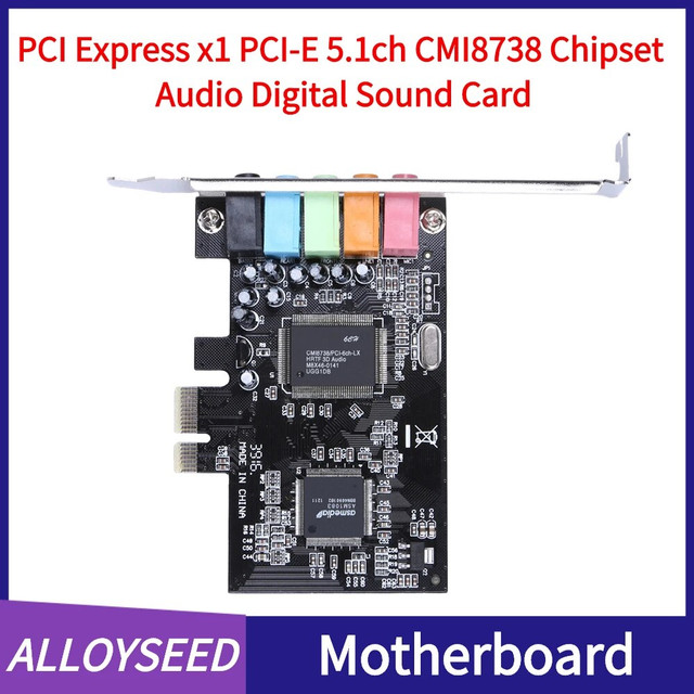 Built-in 5.1 Sound Card PCI 32-bit Express x1 PCI-E 5.1ch CMI8738 ...