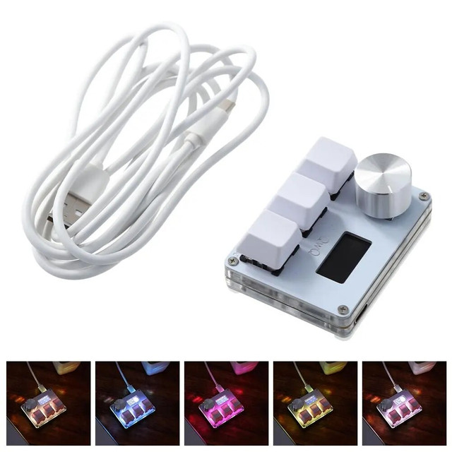 SayoDevice OSU O3C Rapid Trigger Hall Switches Keyboard 3 Key With Knob ...