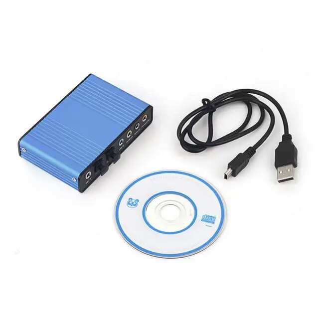 for Laptop Sound Card External New 6 Channel 5.1 Audio USB Optical ...