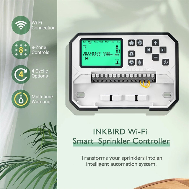 INKBIRD WIFI Irrigation Controller Programmable System for 8 Zone Smart ...