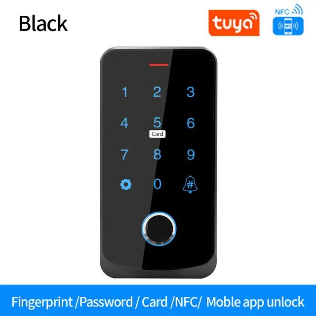 13.56Mhz Rfid Card Keypad Waterproof Tuya APP Door Lock Door Access ...