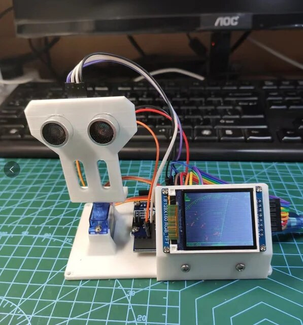 3D Printing Mini Radar Detection Robot With 1.8 TFT Screen to ...