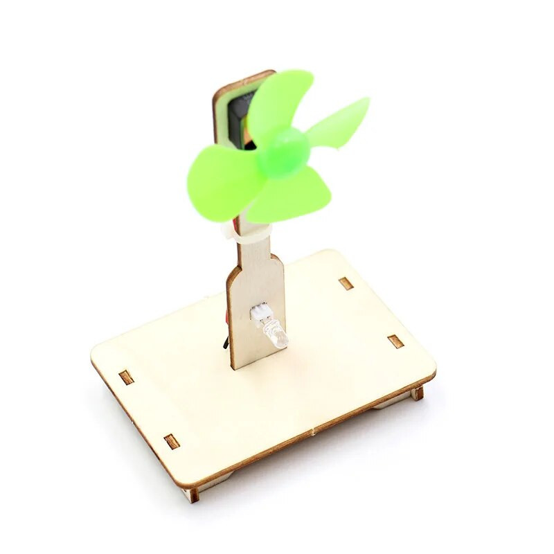 Student science and technology small production invention DIY wind ...