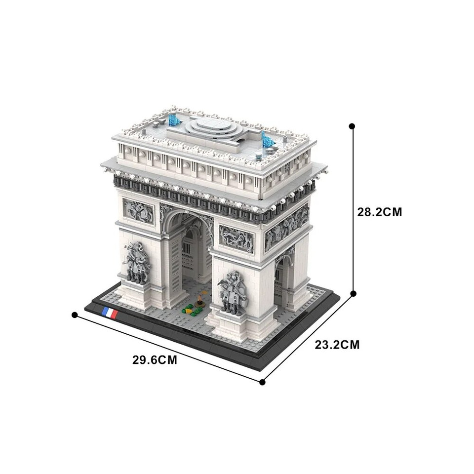Gobricks MOC France Famous Arc De Triomphe Bricks World Building Arc De ...