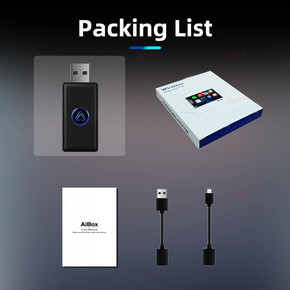 Newest Mini Android Auto Wireless Adapter USB Dongle Smart AI Box Car ...