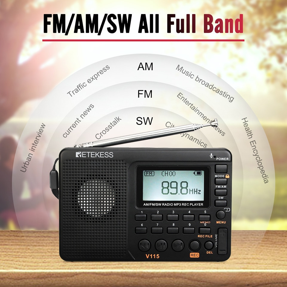 Retekess TR110 Radio FM Receiver Portable SSB Shortwave Radios AM FM ...