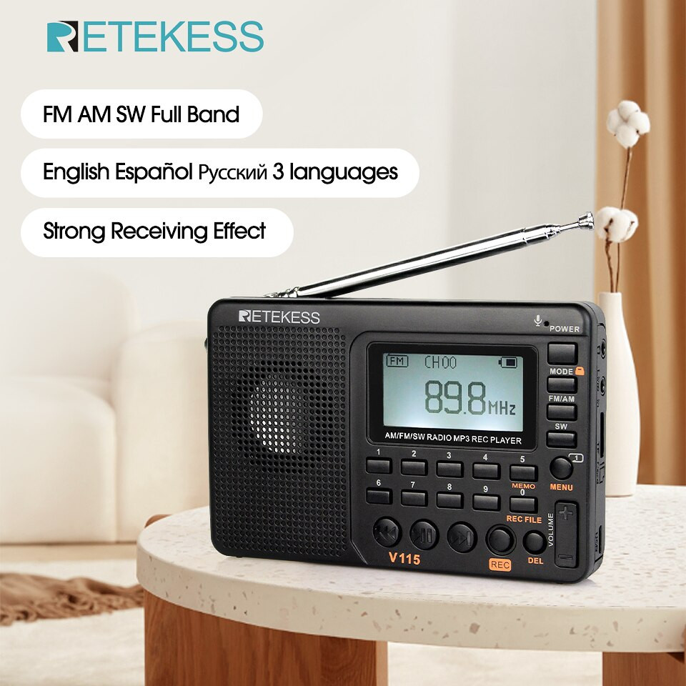 Retekess TR110 Radio FM Receiver Portable SSB Shortwave Radios AM FM ...