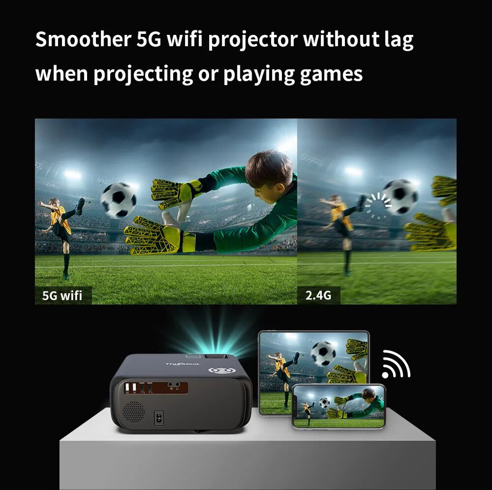 ThundeaL Full HD Projector 1080P WiFi LED Video Proyector TD97 Home ...
