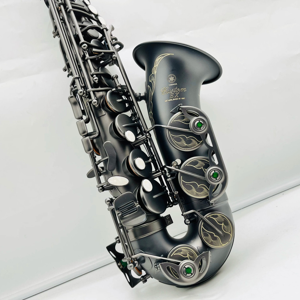 France SAS-R54 Alto Saxophone Eb Tuner Black Plated Gold Carved Body ...