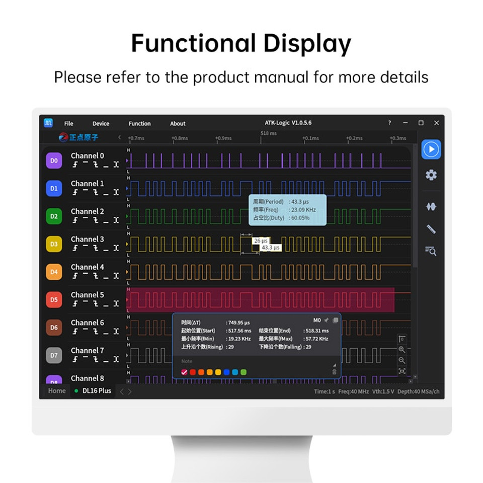 USB Logic Analyzer DL16 250MHz Max Sample Rate 16Channels DSLogic Logic ... USB Logic Analyzer DL16 250MHz Max Sample Rate 16Channels DSLogic Logic ...
