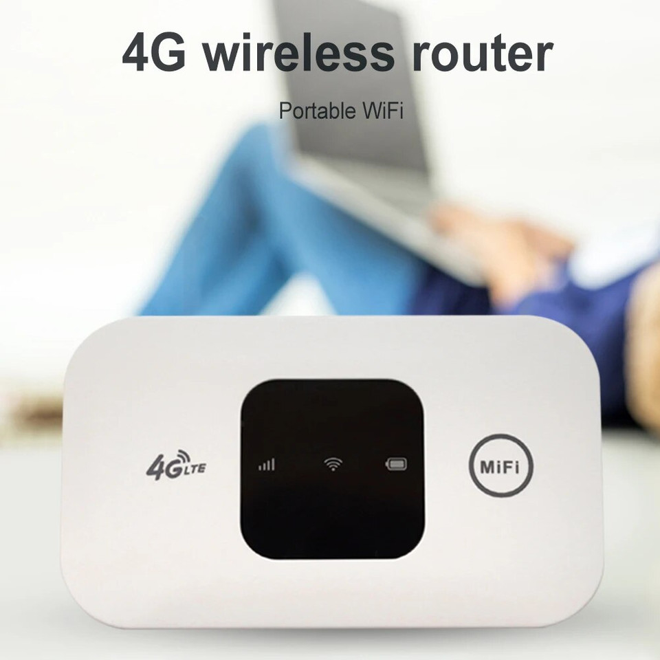 4G Pocket WiFi Router 2100mAh Mobile Hotspot with SIM Card Slot Wireless Modem Wide Coverage 4G ...