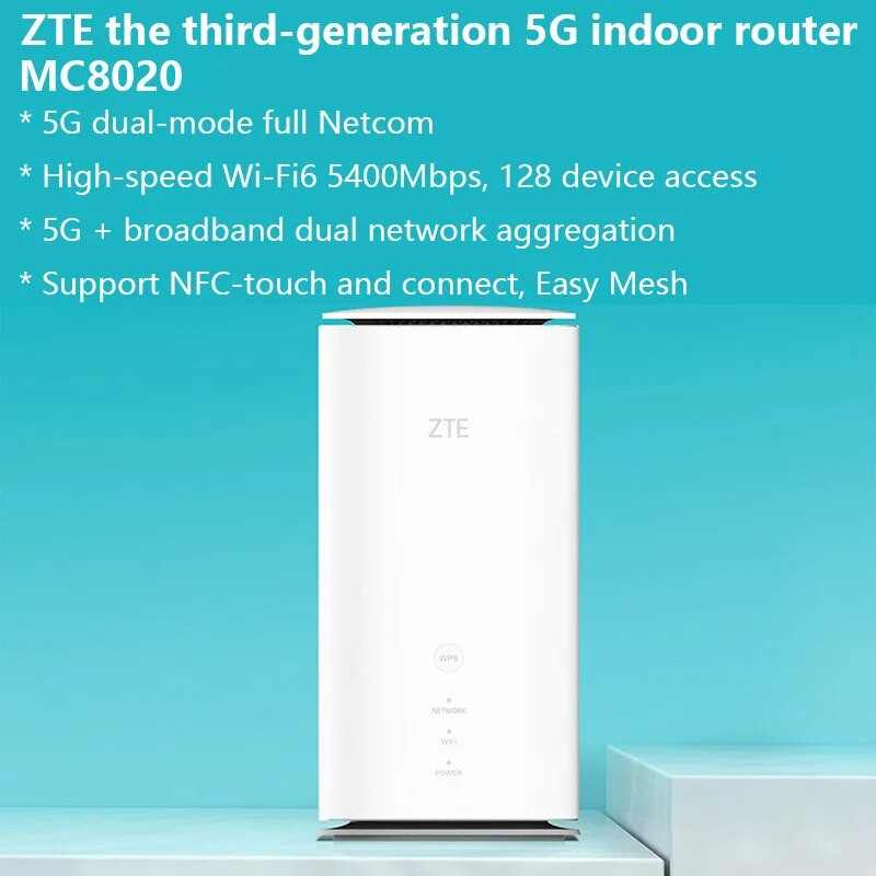 Original ZTE 5G CPE MC8020 WIFI 6+ Dual Band 5400Mbps Mesh Wifi ...