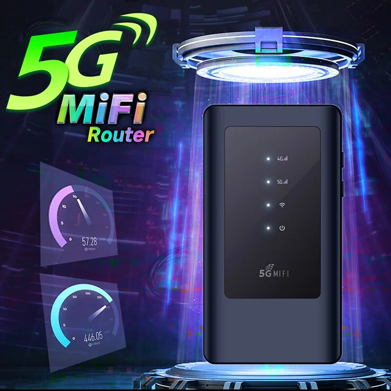 CHANEVE MiFi Mobile Modem Hotspot 5g Sim Card Wireless Router Dual Band ...