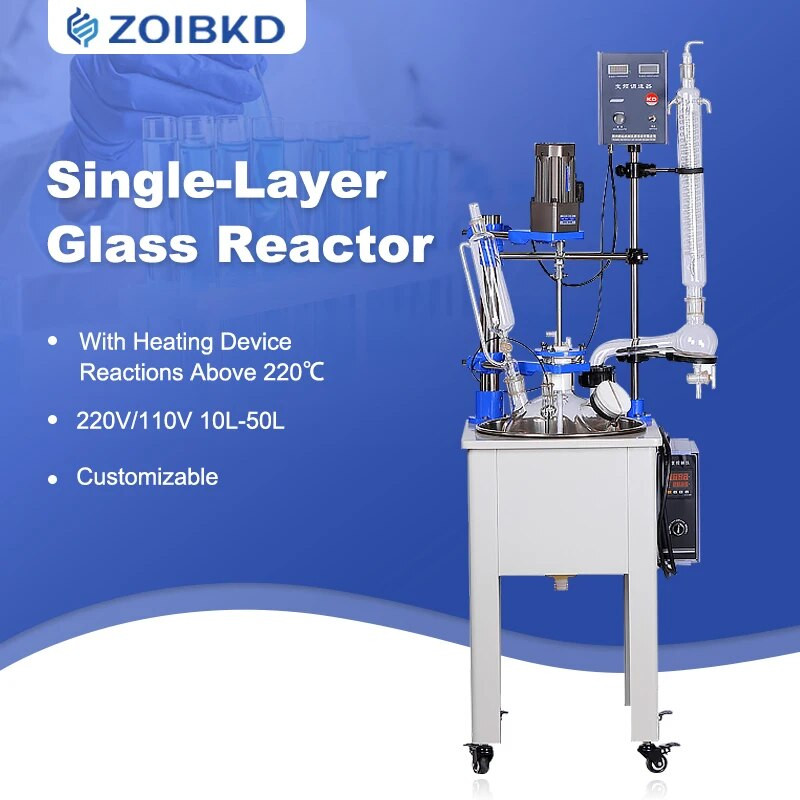 ZOIBKD Large Capacity S-100L Jacketed Reactor Laboratory Glass Reactor ...