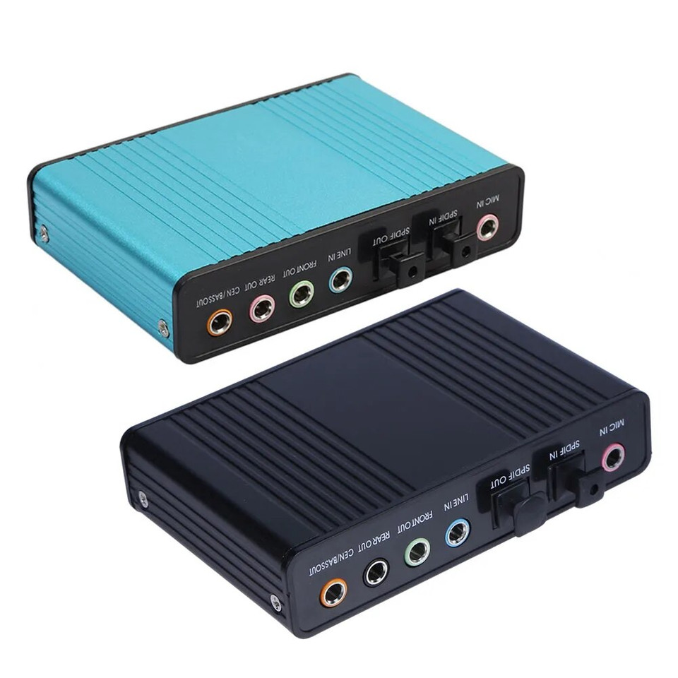for Laptop Sound Card External New 6 Channel 5.1 Audio USB Optical ...