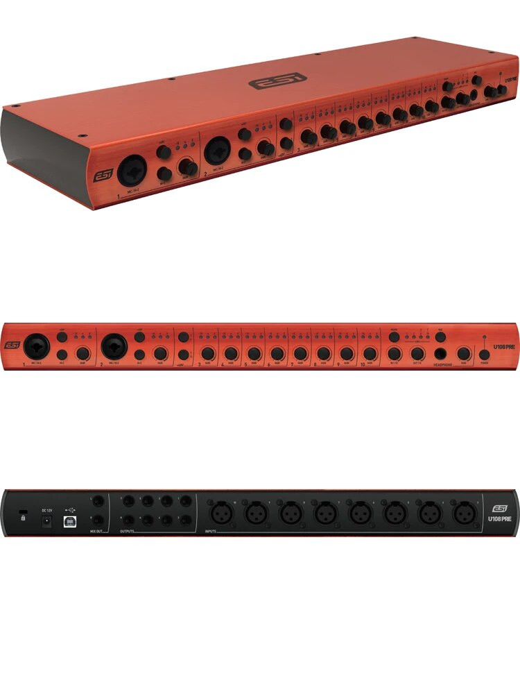 ESI U168XT 16x8 24-Bit USB Audio Interface Sound Card Professional 6 ...
