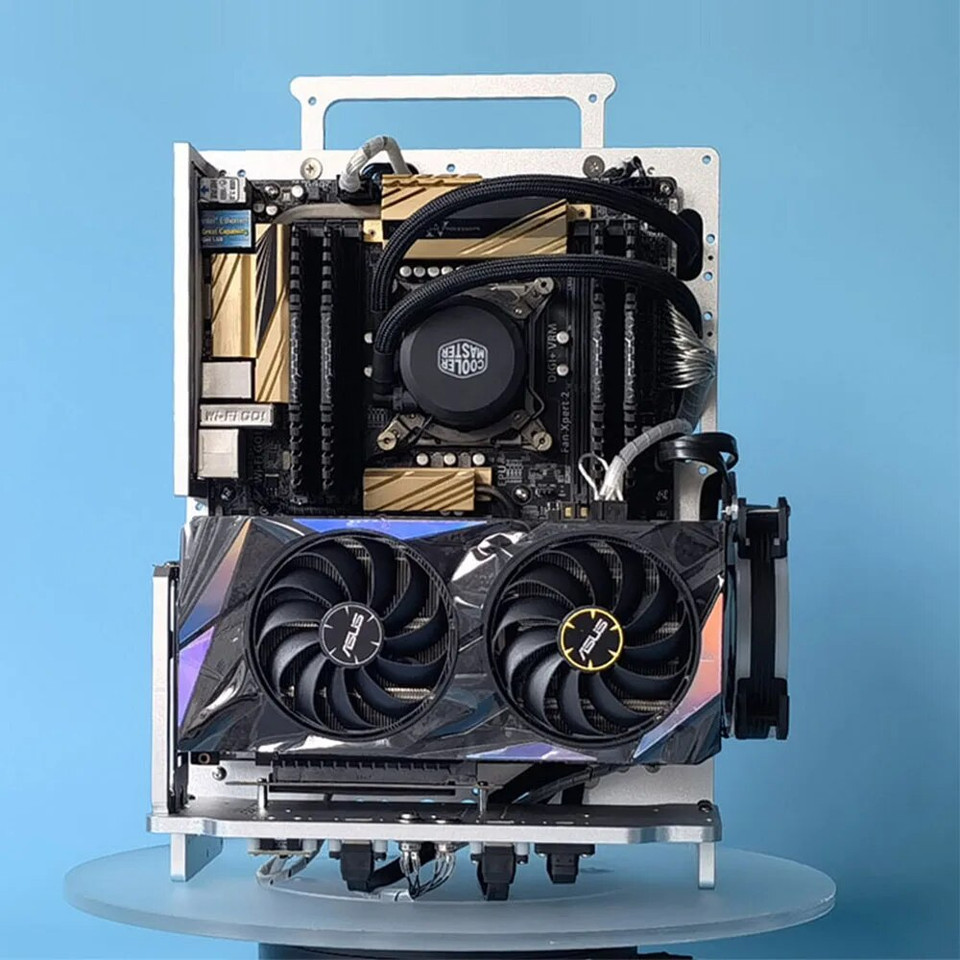 Open Chassis Heat Dissipation GPU 40 90 Fan Cooling All Aluminum ATX ...