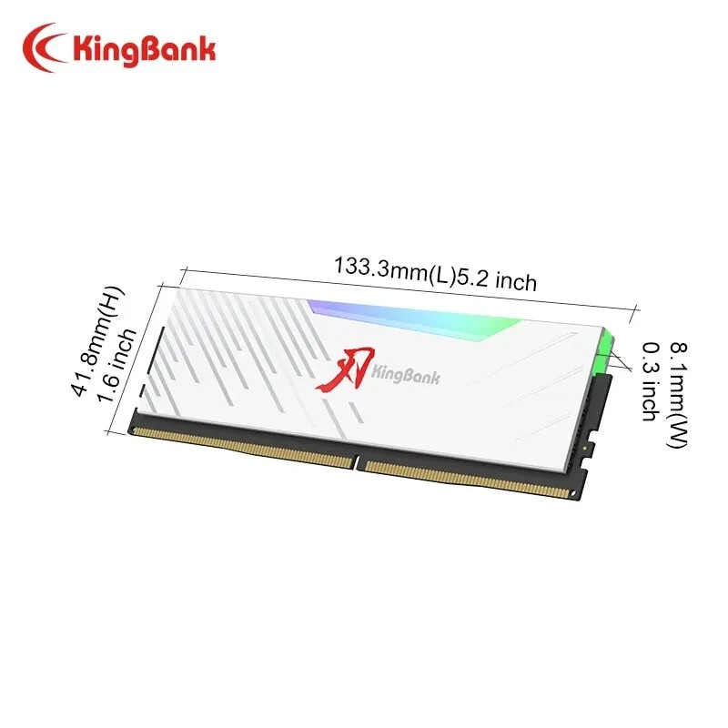 KingBank DDR4 DDR5 RGB Memory 3600 4000 6000 6400MHz 8GBx2 16GBx2 32GBx2 64GB Original Chip Dual ...
