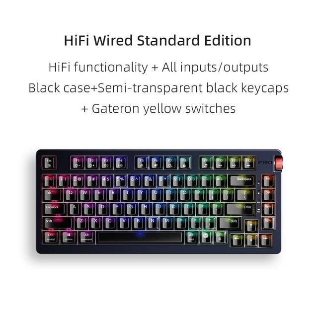 FiiO/JadeAudio KB3 HiFi Audio 75% Mechnical Keyboard - Pet Video Verify ...