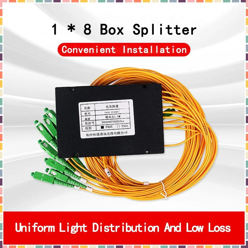 Fiber Optic Distribution Box Uncut Cable Port Outdoor 1:8 Splitter Box ...
