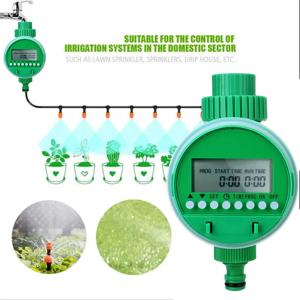 Intelligence Garden Water Timer Valve Watering Control Device Lcd ...
