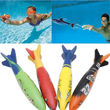 1/3PCS Torpedo Rocket Throwing Toy Swimming Pool Diving Games Children ...